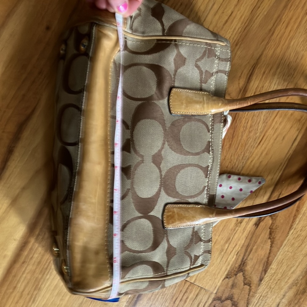 Vintage Early 2000s Tan And Brown Coach Bag - Gem